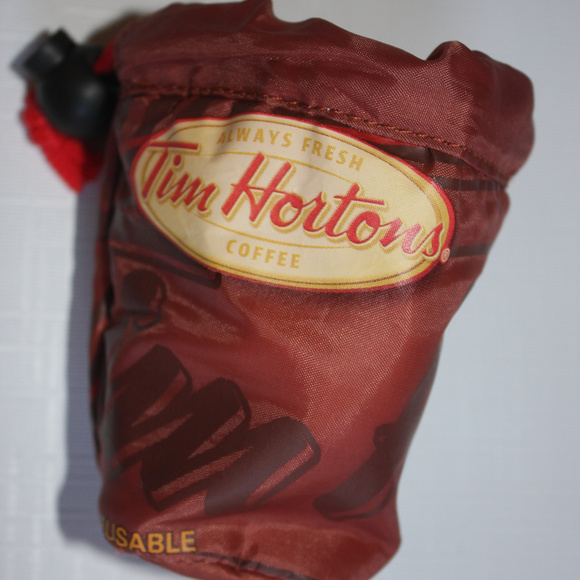 Tim Horton's | Bags | Rare Tim Hortons Tote Bag Pack Away Fabric Cup ...